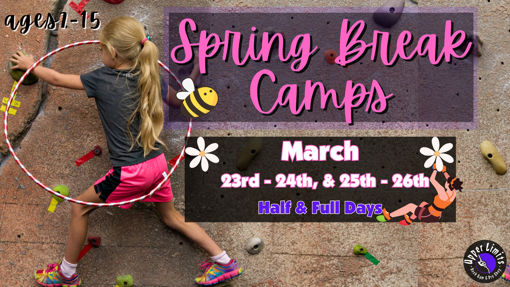 Spring Break Rock Climbing Camps - Upper Limits Bloomington 🧗